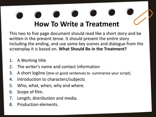 Writing a treatment | PPT