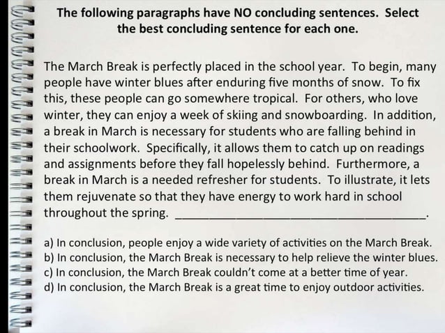 Writing a Well-Structured Paragraph | PPT