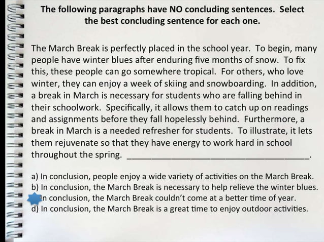 Writing a Well-Structured Paragraph | PPT