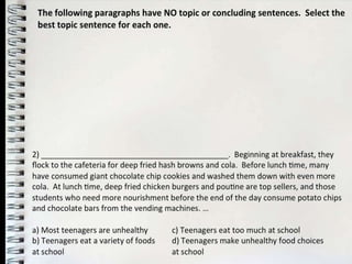 Writing a Well-Structured Paragraph | PPT