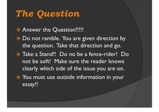 Writing A Winning Ap US History Essay | PPT