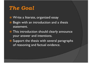 Writing A Winning Ap US History Essay | PPT