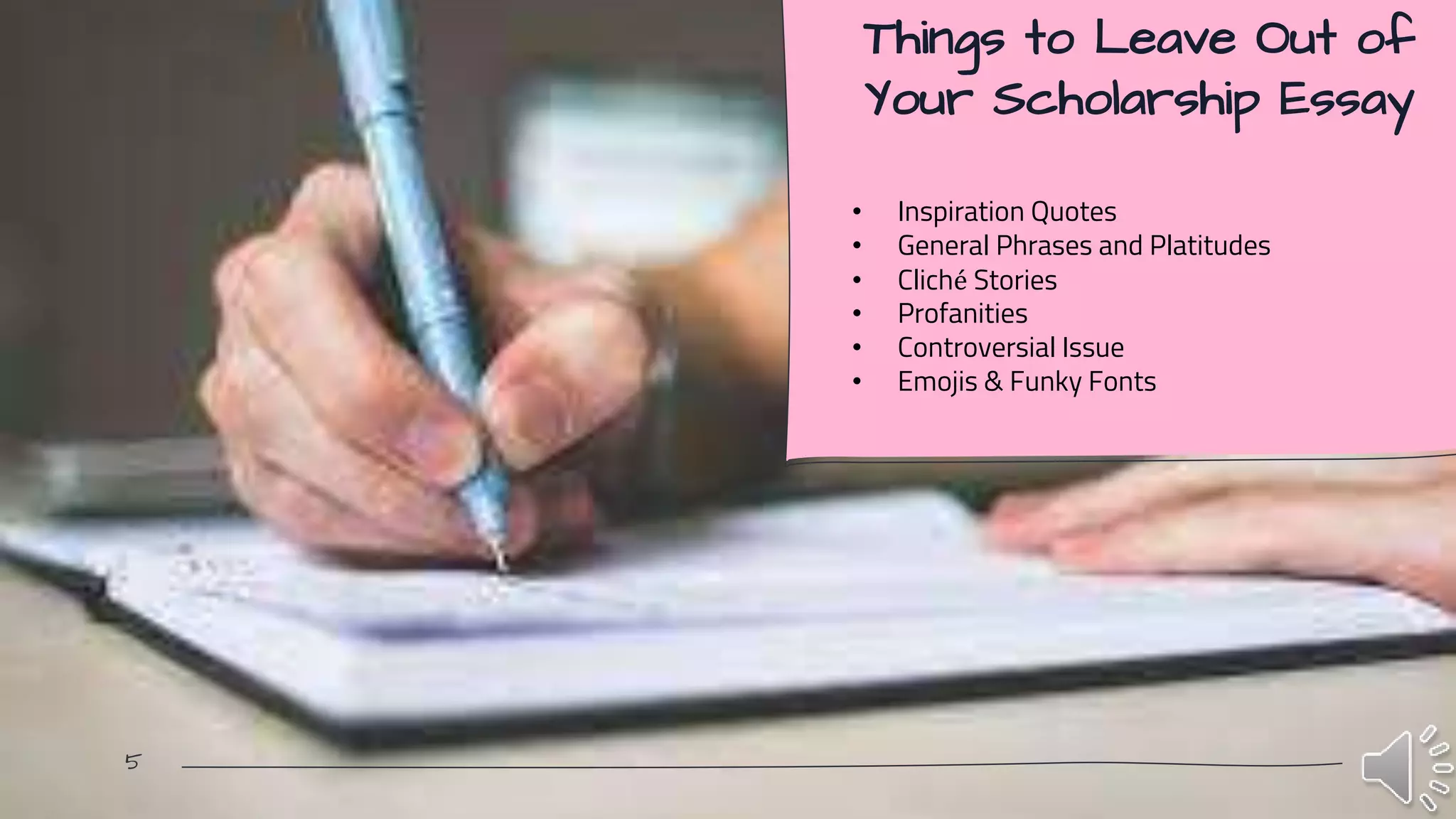 Writing A Winning College Scholarship Essay | PPTX | Student Financial ...