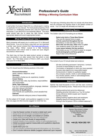 Writing A Winning Cv | PDF