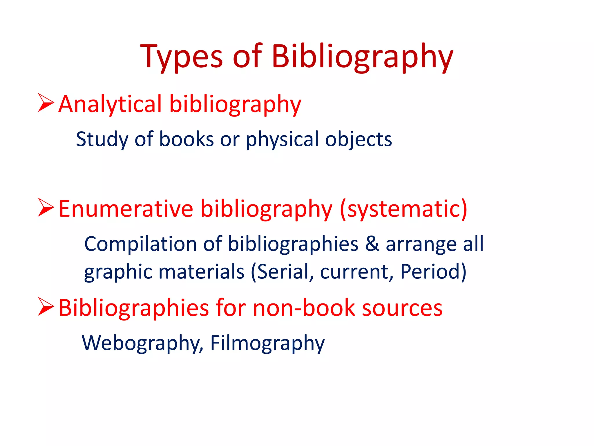 Writing a working bibliography | PPTX
