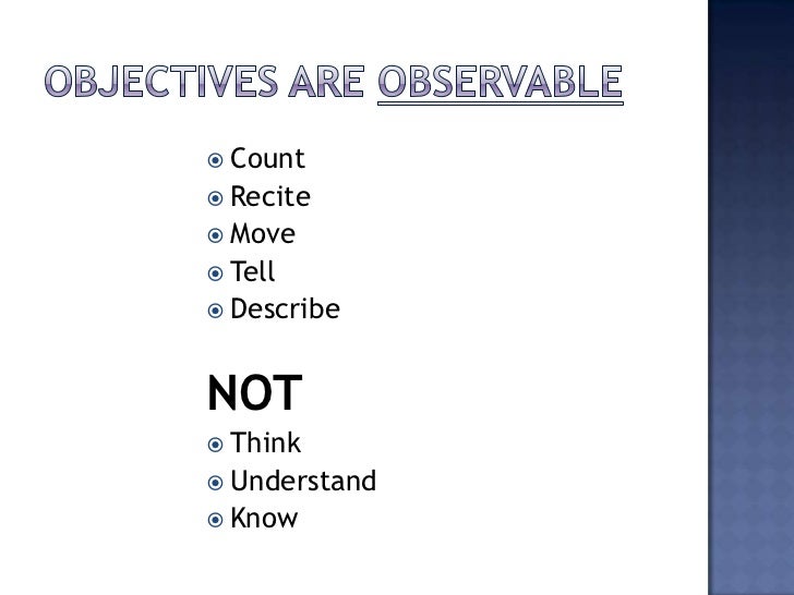 Writing Behavioral Objectives writing-behavioral-objectives
