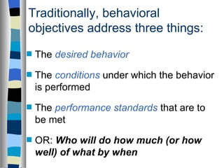 Writing behavioral objectives for class 4 | PPT