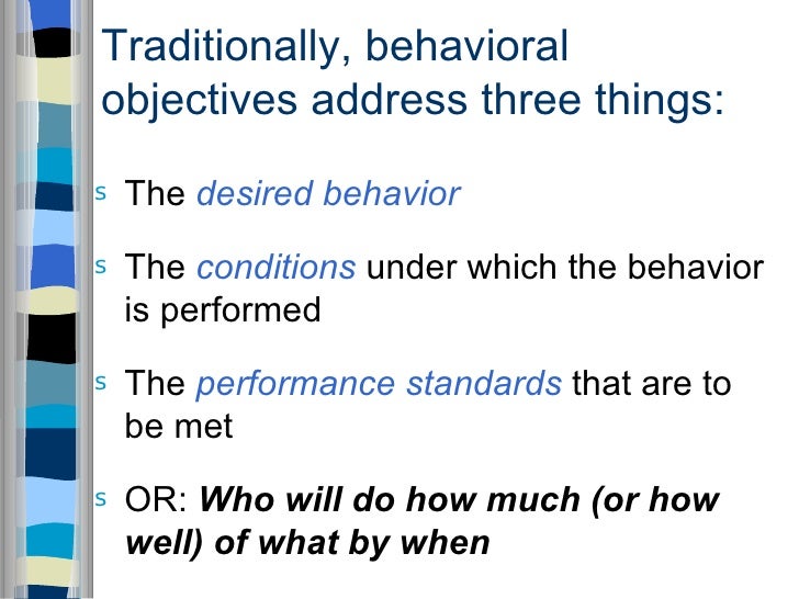 Writing Behavioral Objectives For Class 4