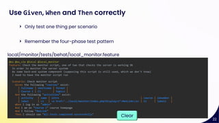 Writing better Behat tests | PPT