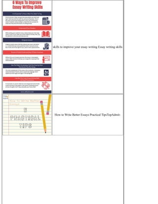 Writing Better Essays | PDF | Homework and Study | Education