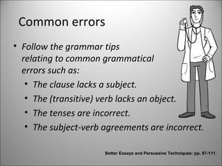 Writing better sentences | PPT