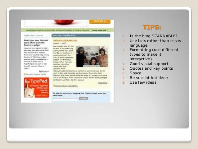 Writing blog entries