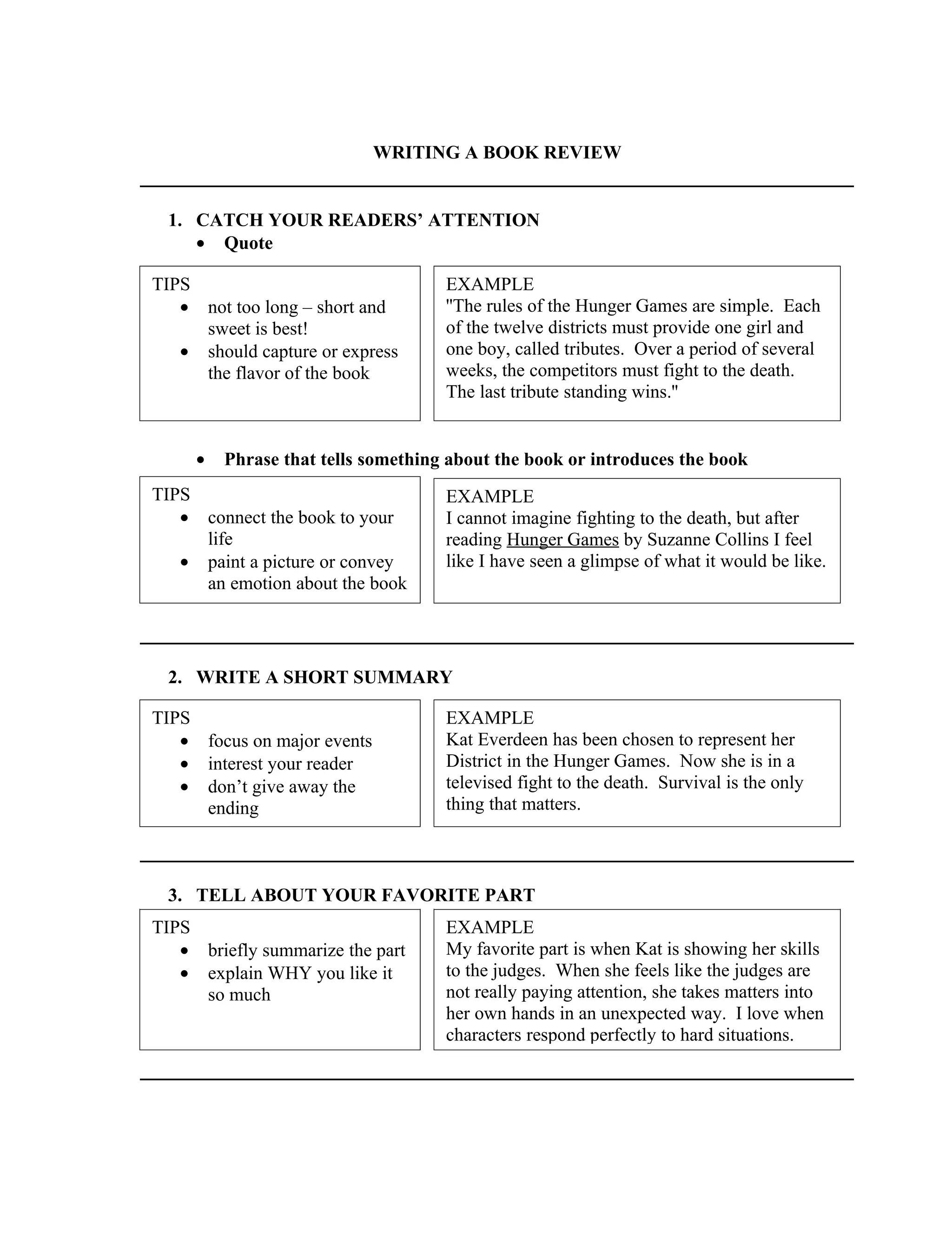 Writing Book Reviews | DOC