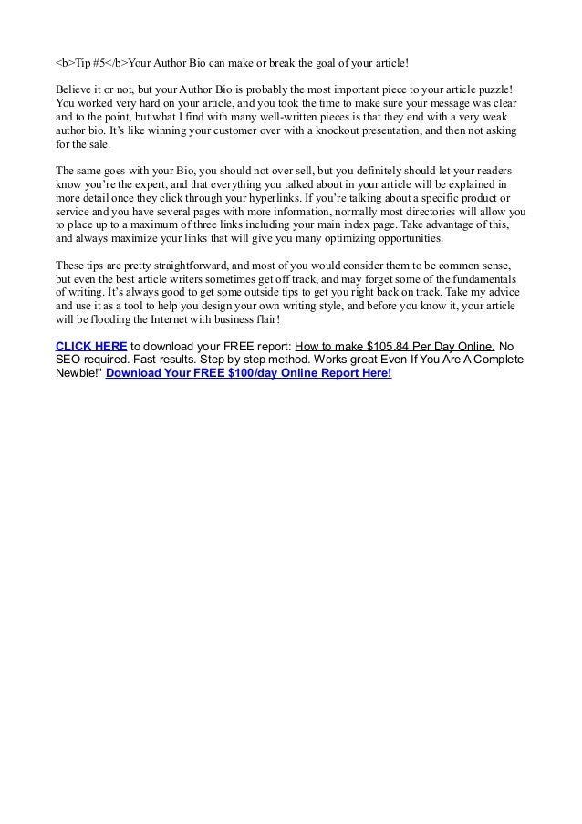 Business content writing samples