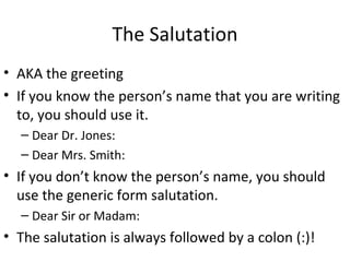 Writing Business Letters | PPT