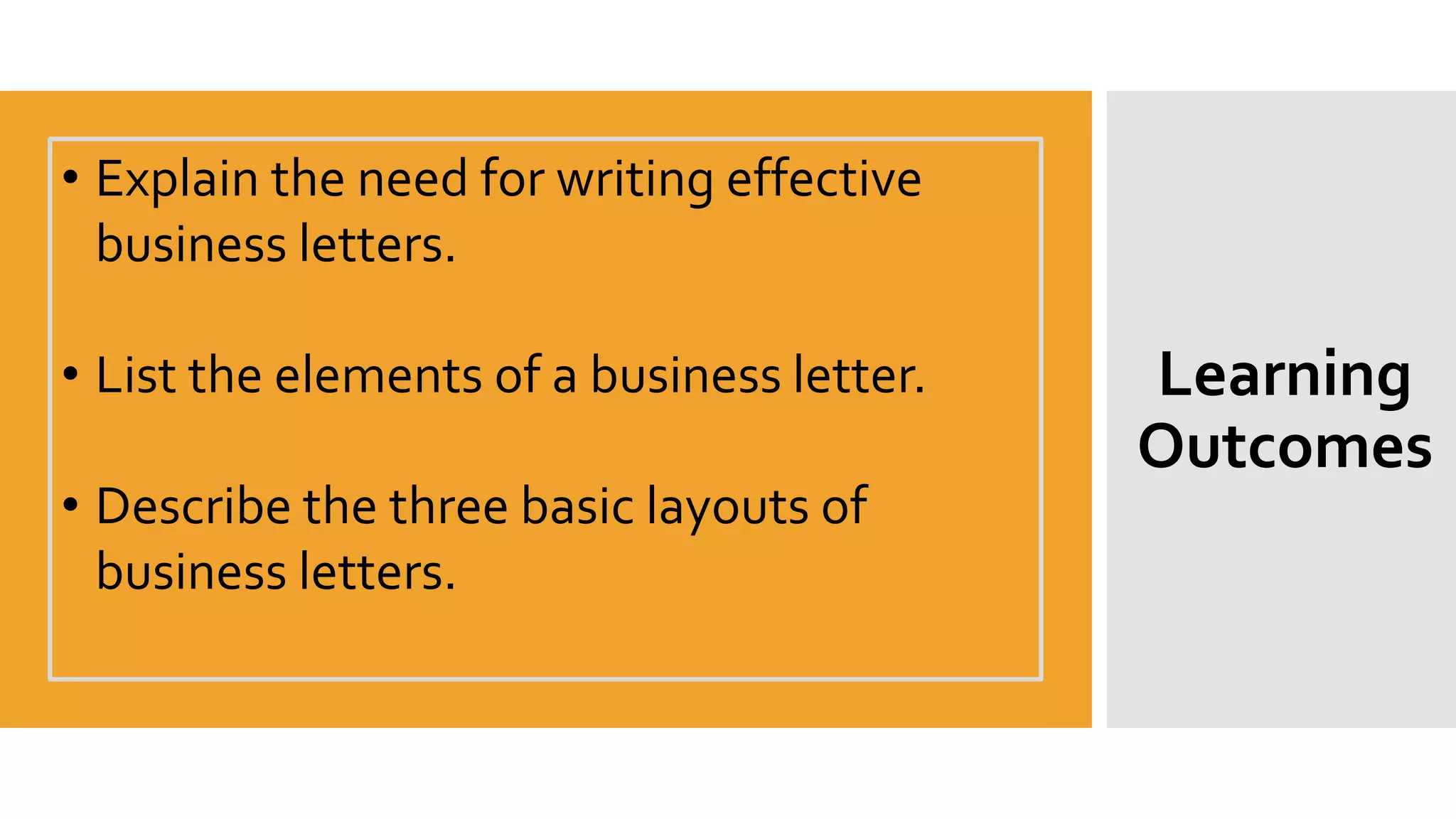 Writing business letters | PPT
