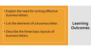 Writing business letters | PPT