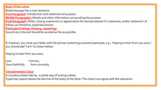 Writing business letters | PPT