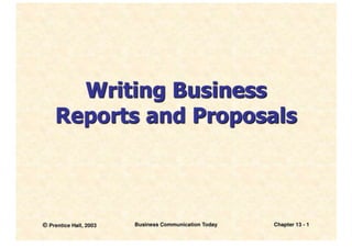 Writing Business Reports And Proposals | PDF