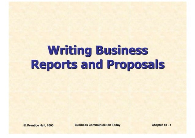 Writing Business Reports And Proposals | PDF