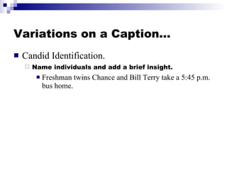 Writing captions | PPT