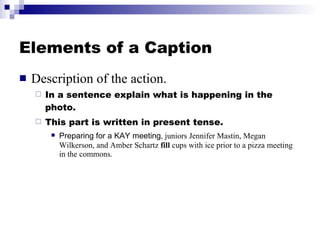 Writing captions | PPT