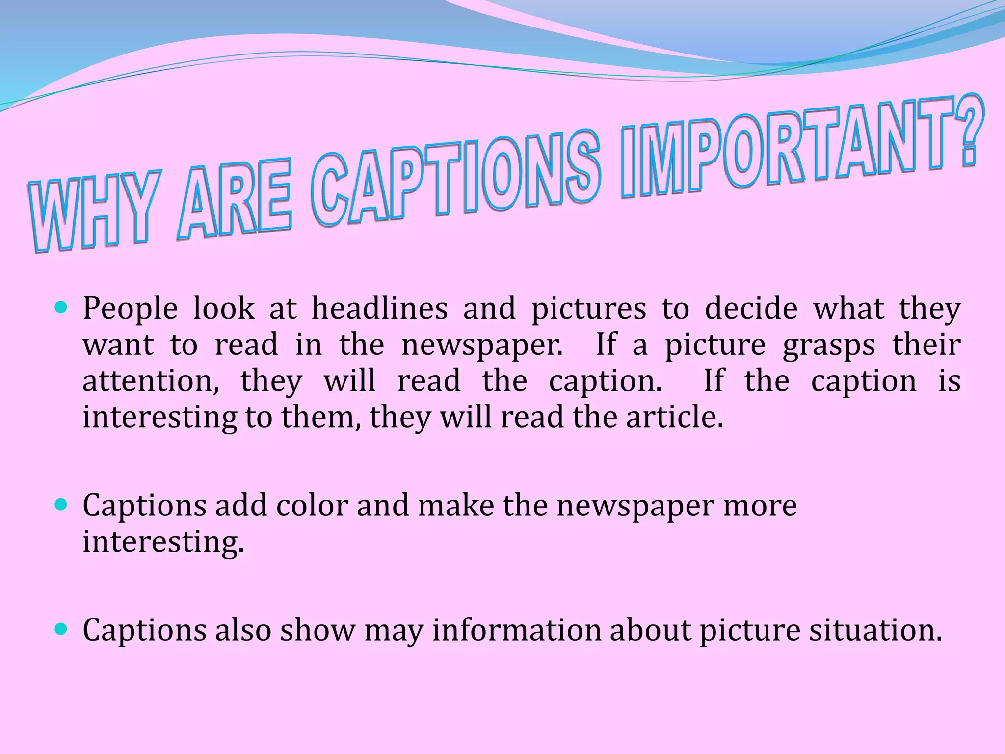 writing captions.ppt