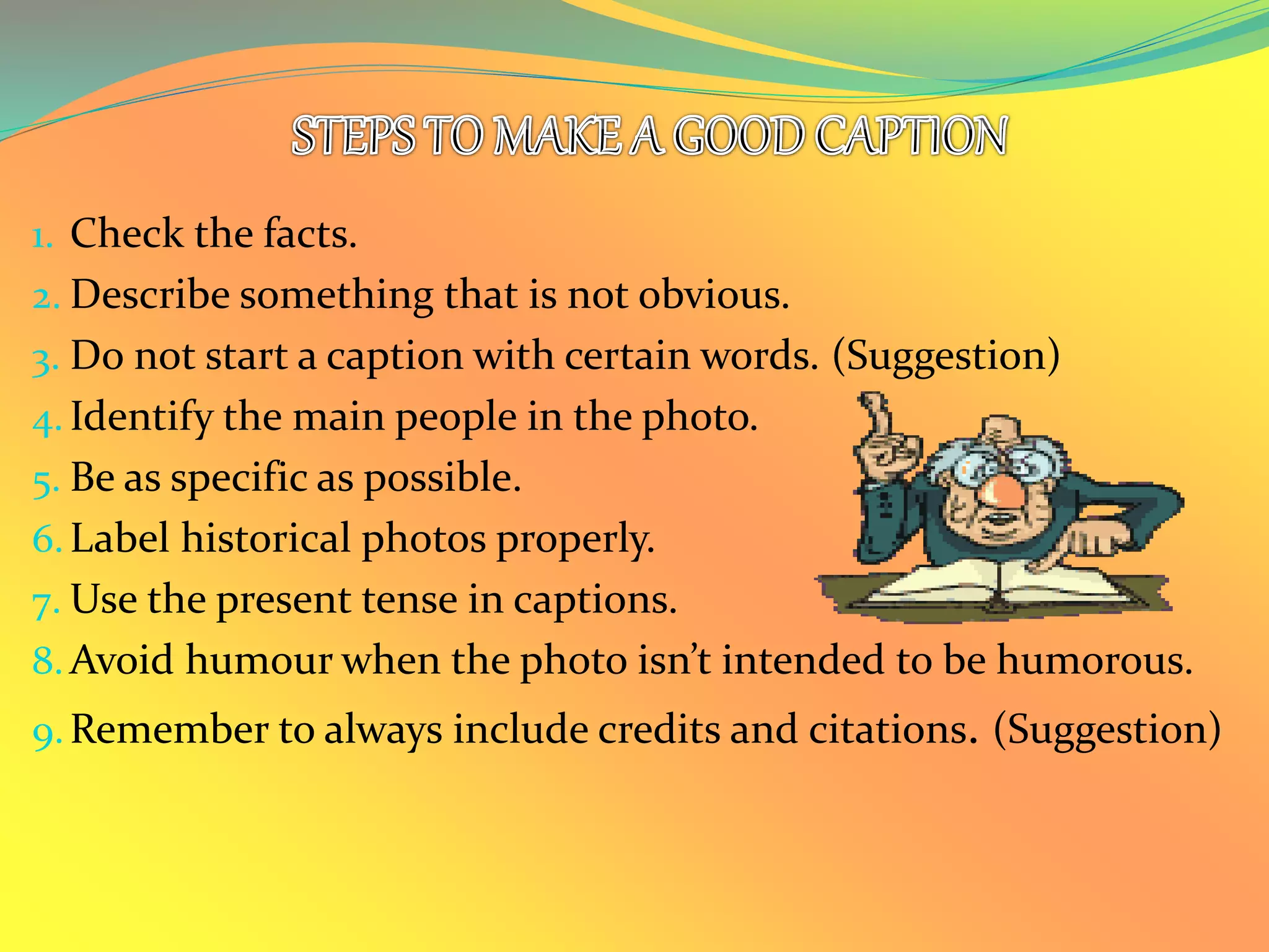 writing captions.ppt