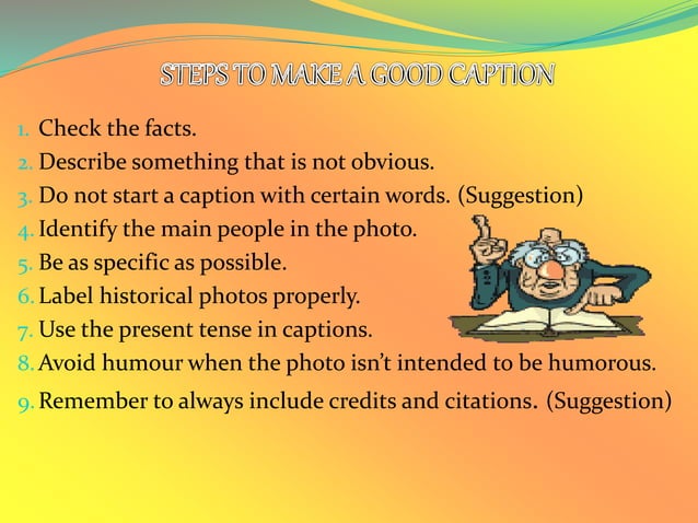 writing captions.ppt
