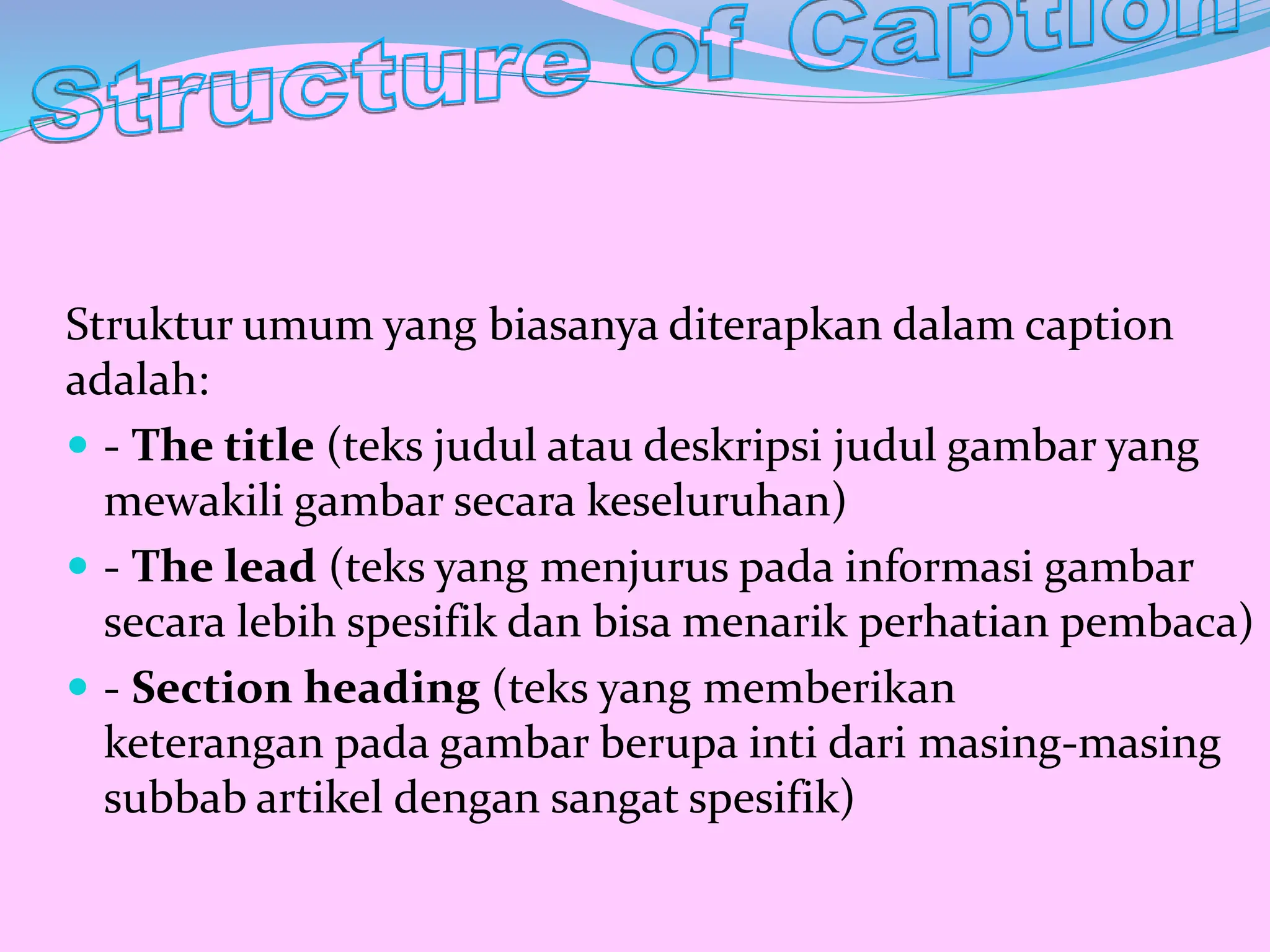 writing captions.ppt