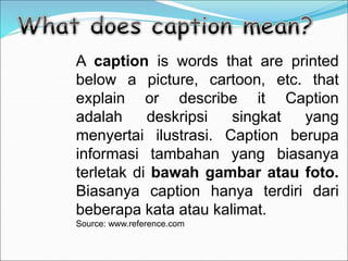 writing captions.ppt