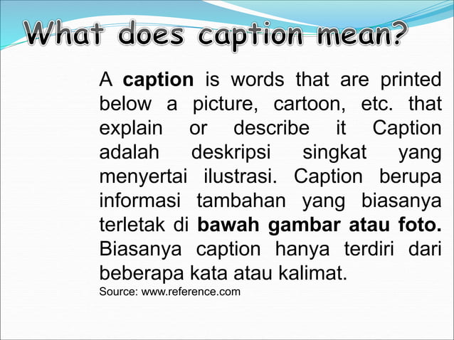 writing captions.ppt