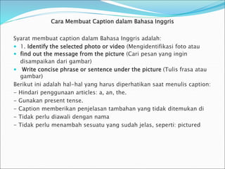 writing captions.ppt