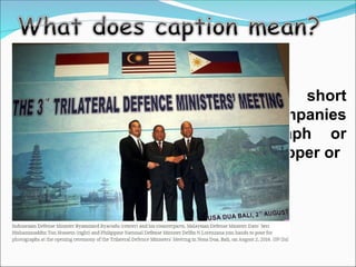 how to write the caption in the good way | PPT