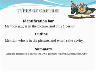 how to write the caption in the good way | PPT