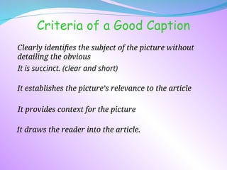 how to write the caption in the good way | PPT