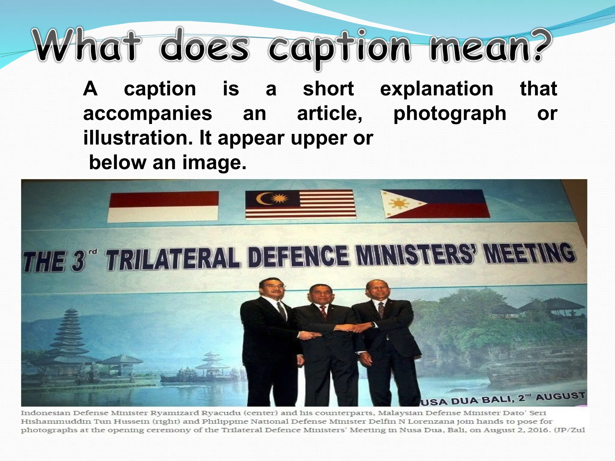 writing good captions English material curriculum 2013.ppt