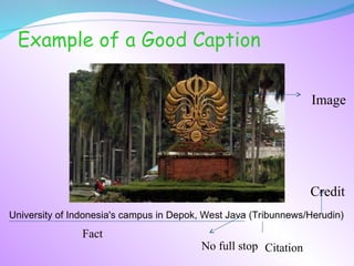 writing good captions English material curriculum 2013.ppt