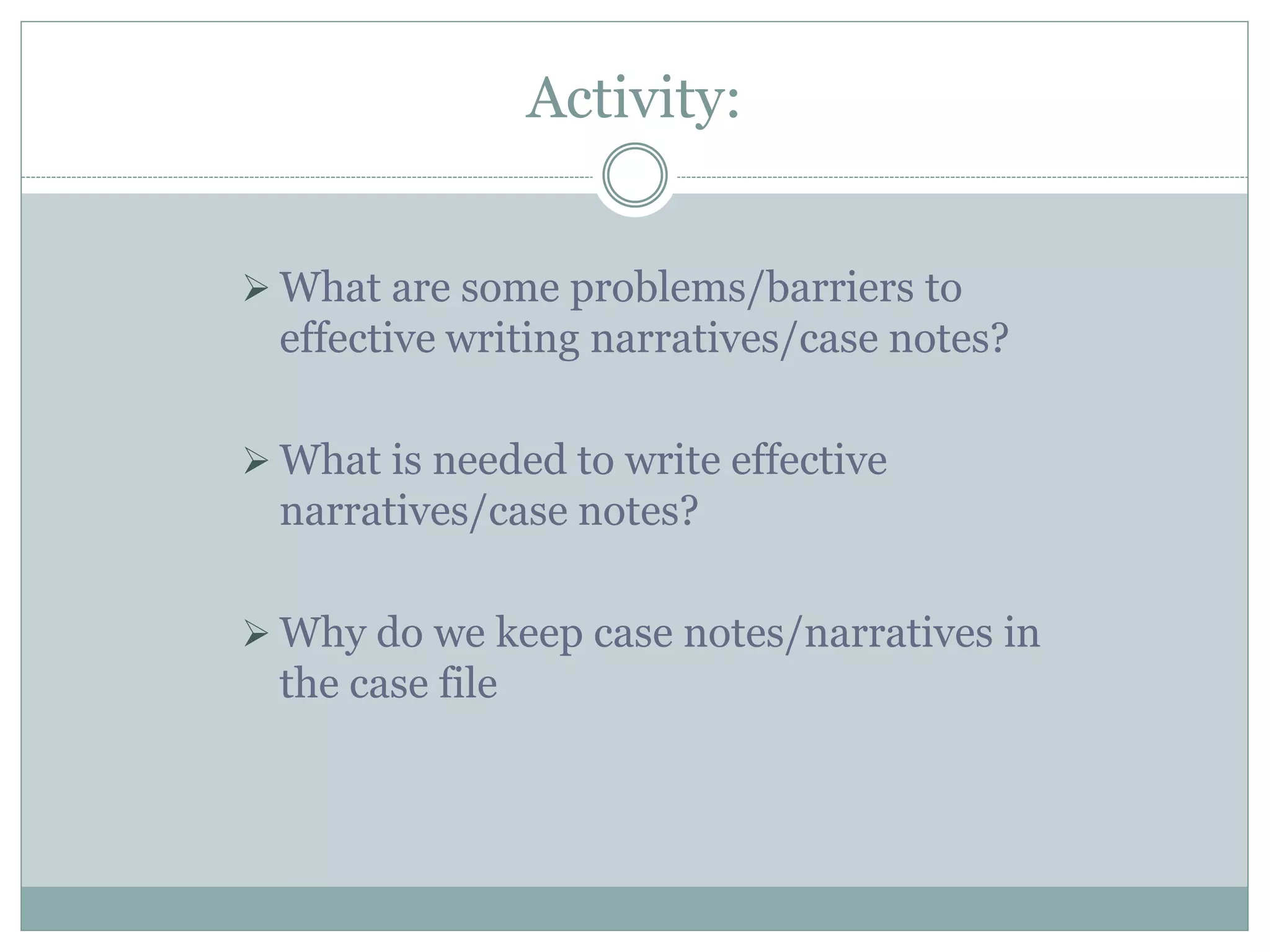 Writing case notes | PPTX