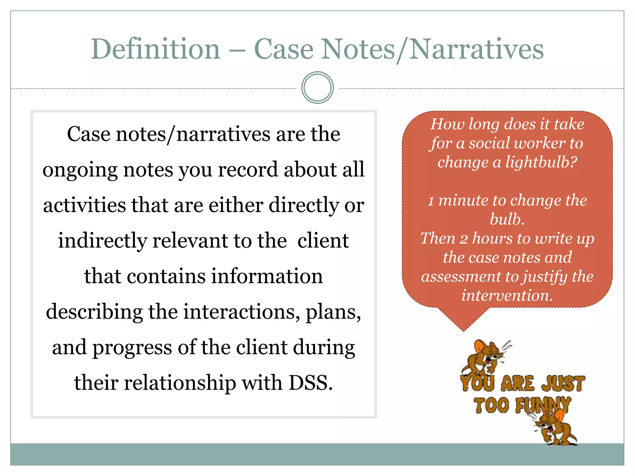 Writing case notes | PPTX