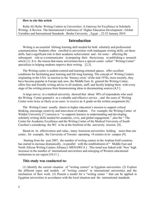 Writing centers an overview | PDF