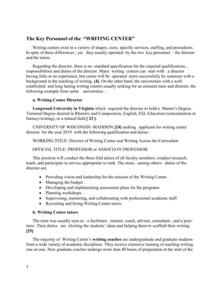 Writing centers an overview | PDF