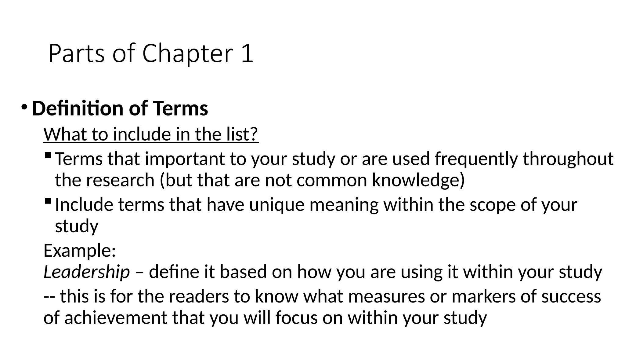 Guides and tips on How to Write Chapter one-introduction | PPTX
