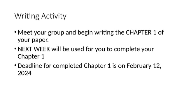 Guides and tips on How to Write Chapter one-introduction | PPT
