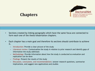 Writing Thesis/Dissertation Chapters, Paragraphs, and Sentences | PPT