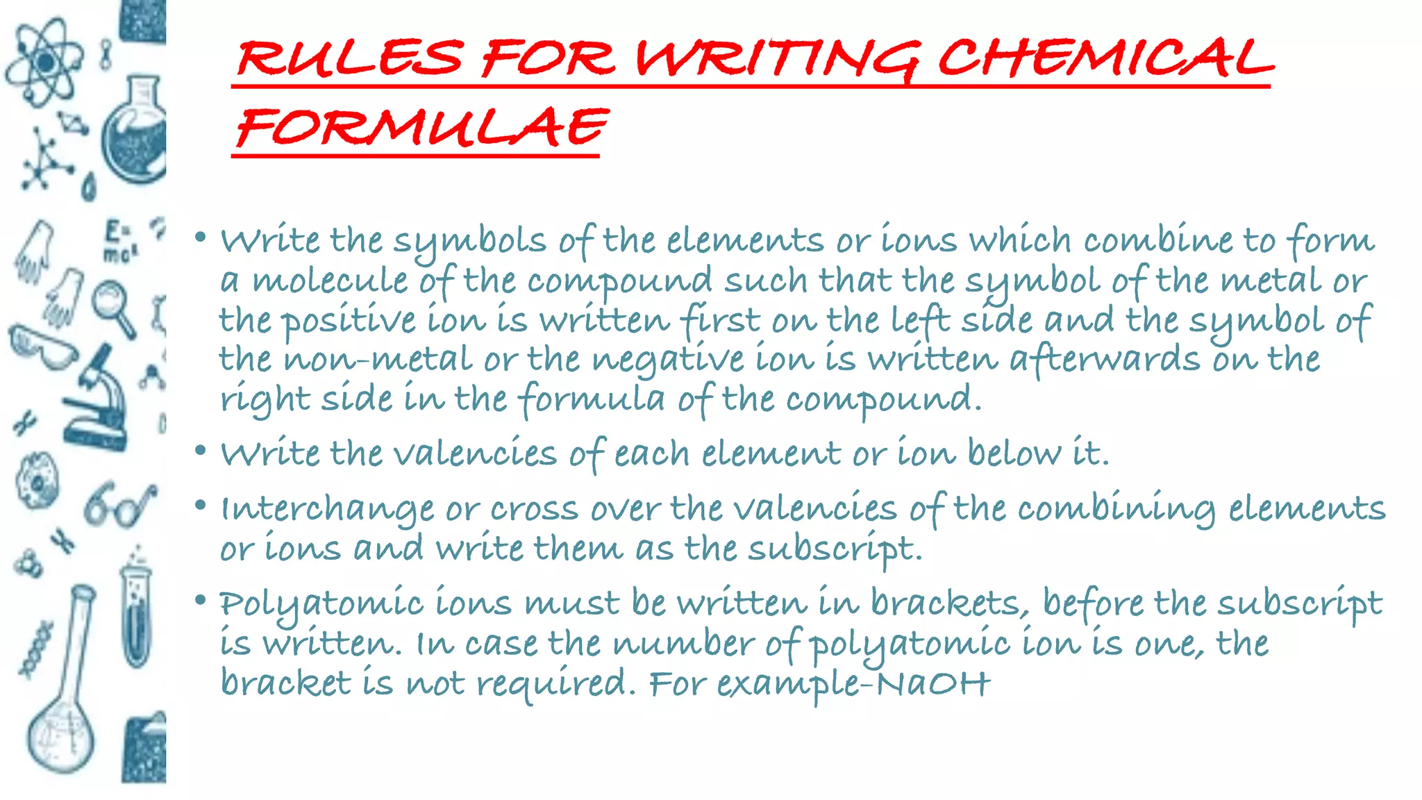 CLASS 9 CHEMISTRY CHAPTER 3 ATOMS AND MOLECULES PART 2 WRITING CHEMICAL ...