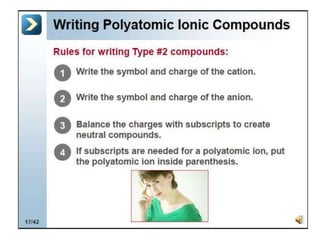 Writing chemical formulas | PPTX