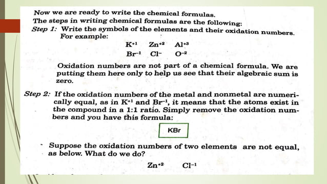 Writing chemical formulas | PPT