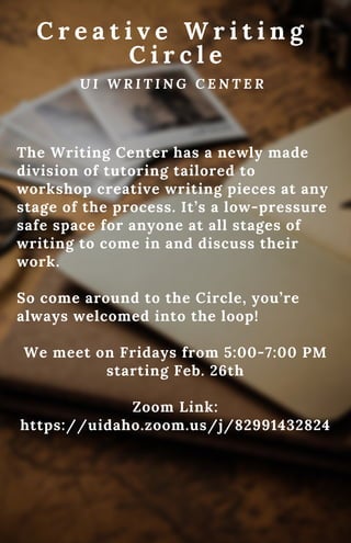 Writing circle flyer 2 | PDF
