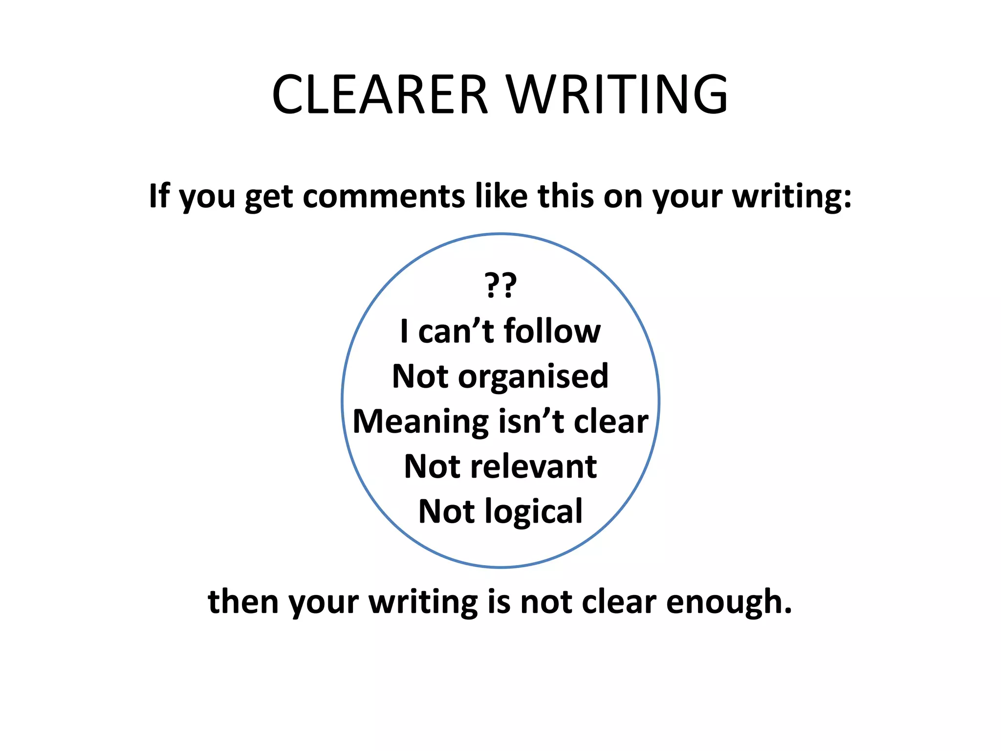Tips for Writing clearer | PPT